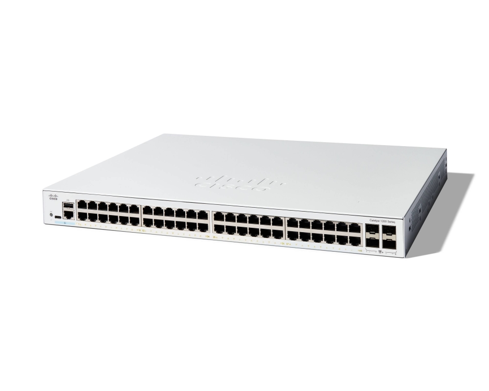 Switch de rede Cisco Catalyst 1200 48p GE 4x10G SFP+ 8658368 - CISCO ...